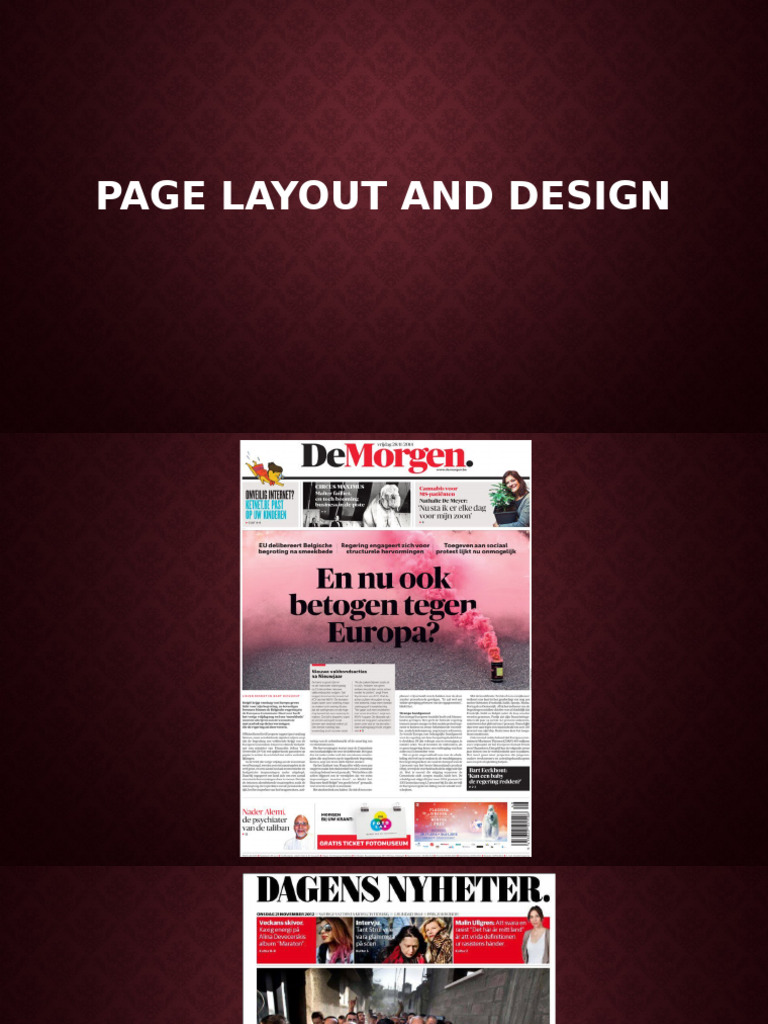 Page Layout and design | PDF | Page Layout | Typefaces