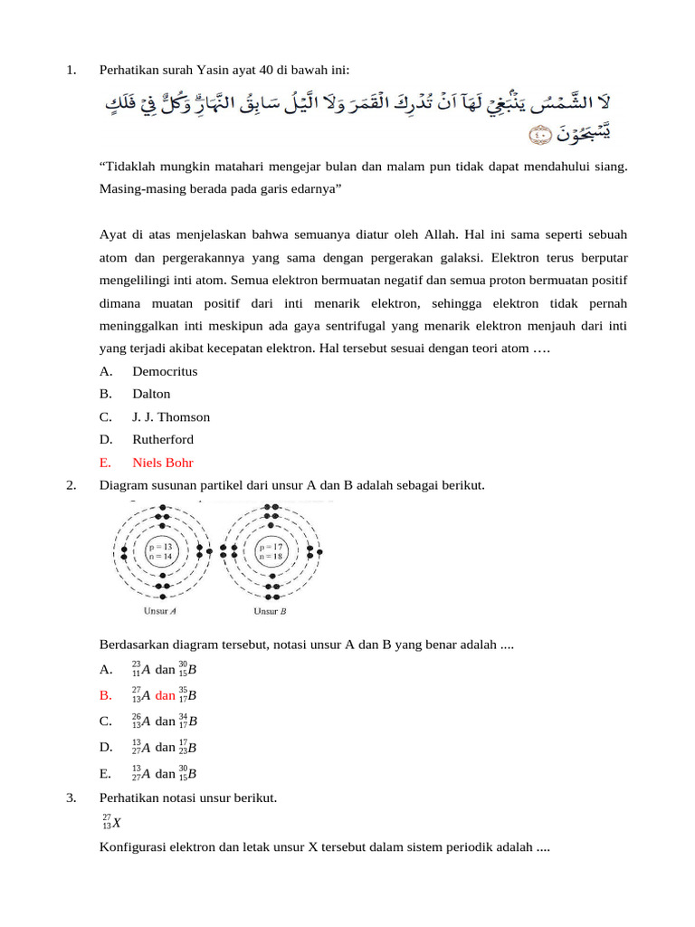 SOAL KSM KIMIA TINGKAT MAN 3 MUARO JAMBI 2025 | PDF