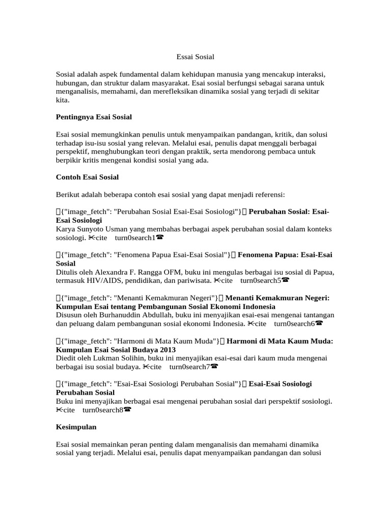 Essai Sosial | PDF