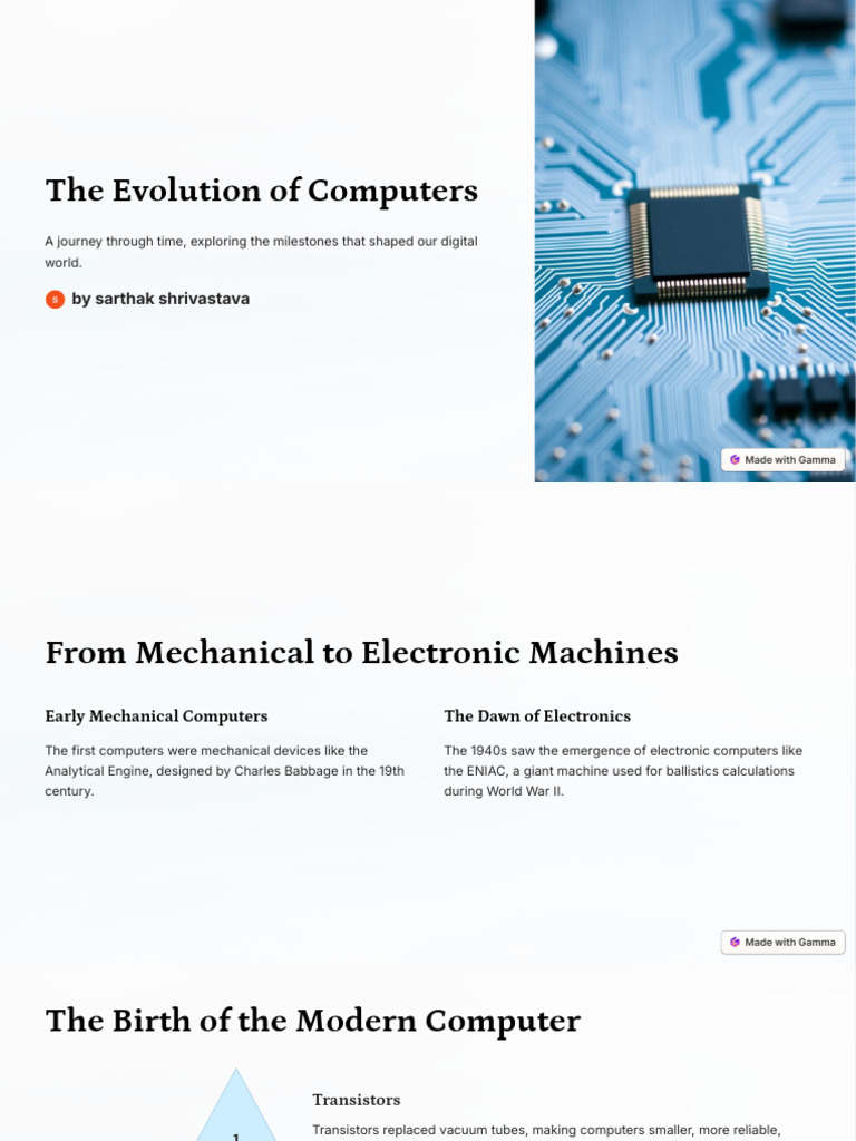 The-Evolution-of-Computers | PDF | Personal Computers | Integrated Circuit