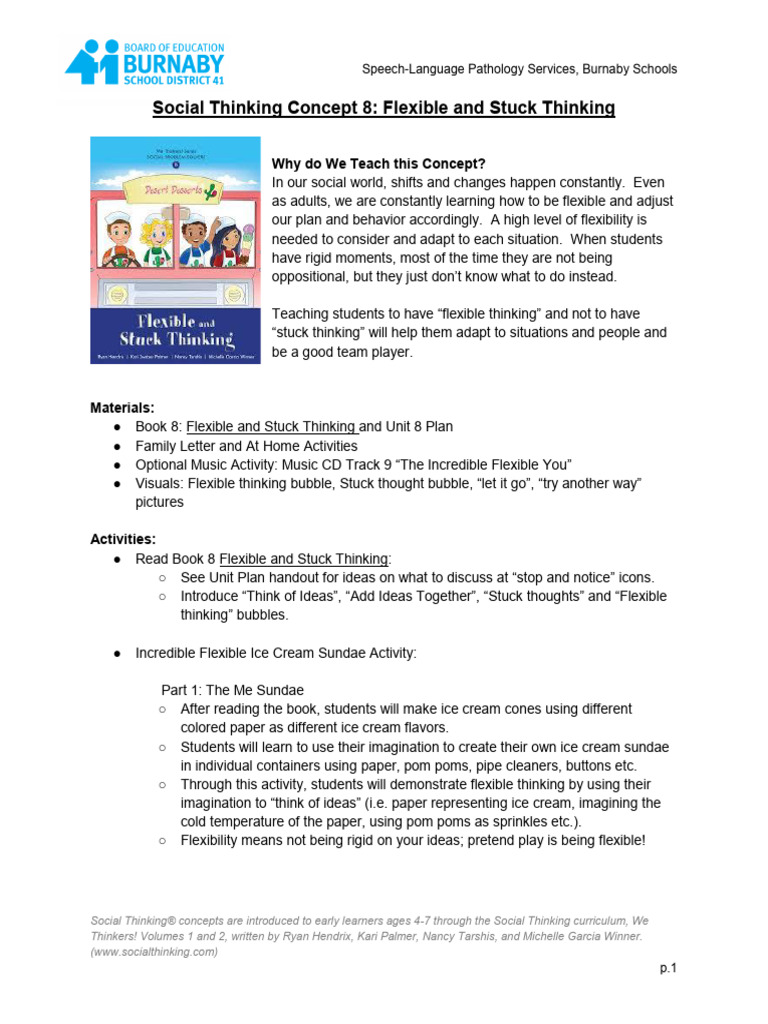 Concept 08 Flexible and Stuck Thinking | PDF | Thought | Cognition