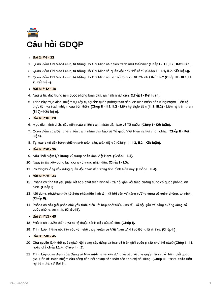 Ôn thi QPAN 1 | PDF