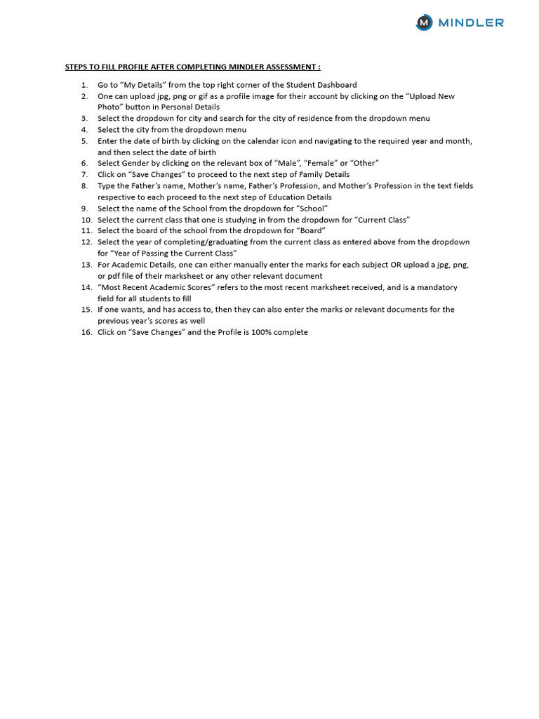 How To Fill My Profile Ubdsw | PDF
