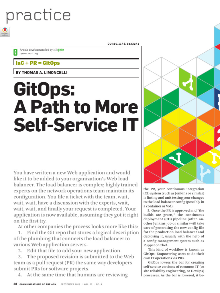 Gitops: A Path To More Self-Service It | PDF | Version Control | Computer Science