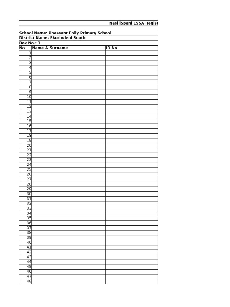 ESSA Forms Template | PDF