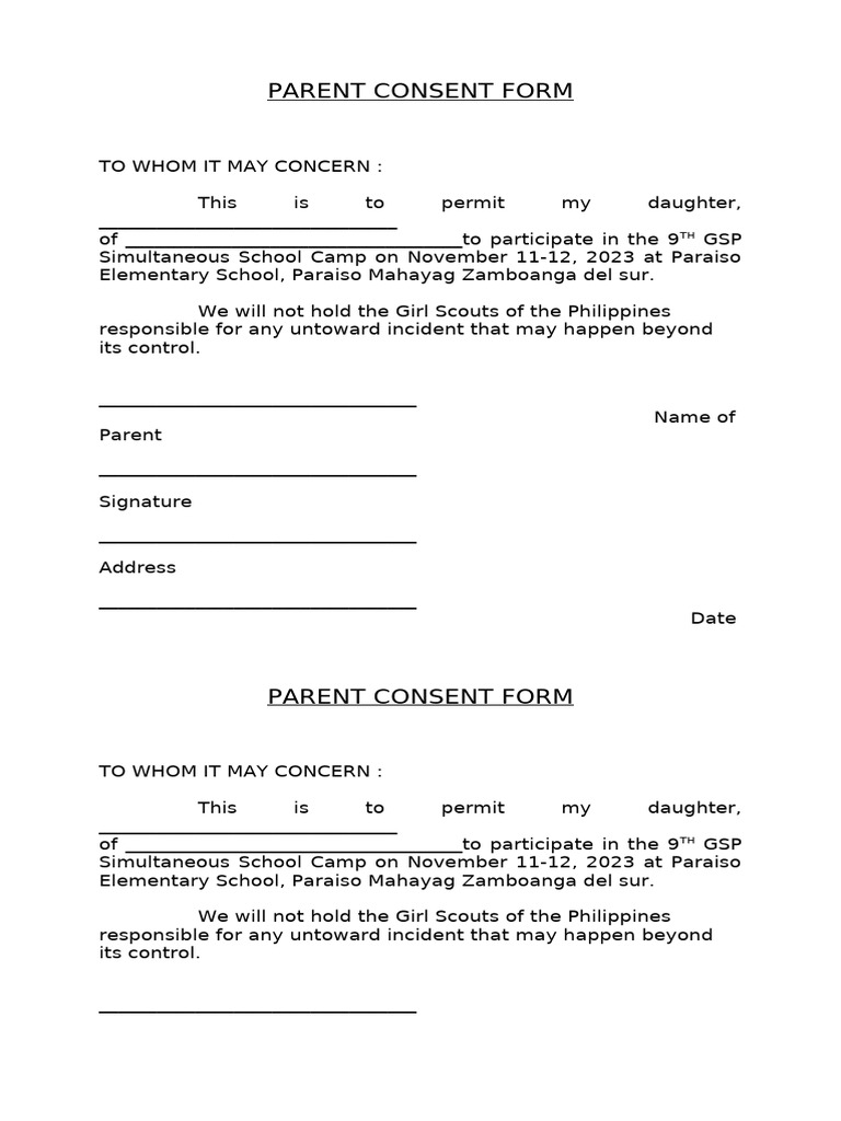 Parent Consent Form | PDF