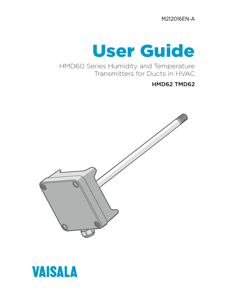 Vaisala HMD62 TMD62 Humidity and Temperature Transmitters Manual | PDF ...