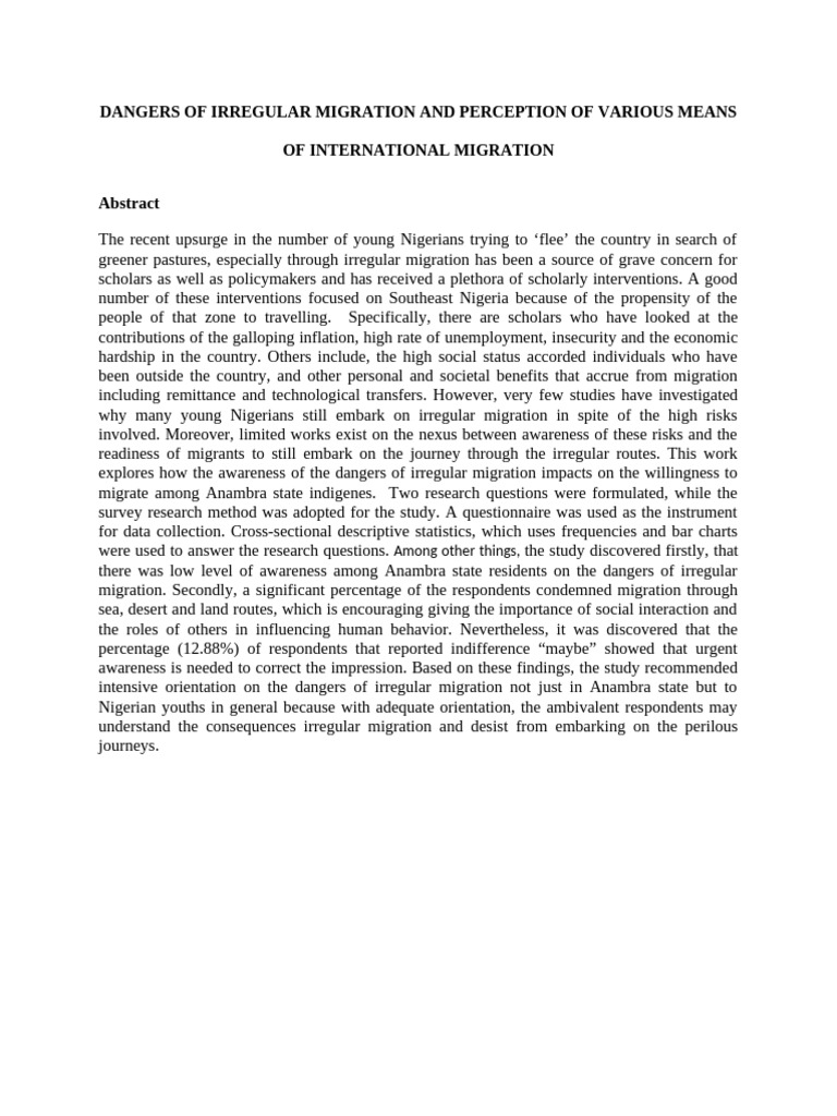 Dangers of Irregular Migration2 | PDF | Human Migration | Remittance