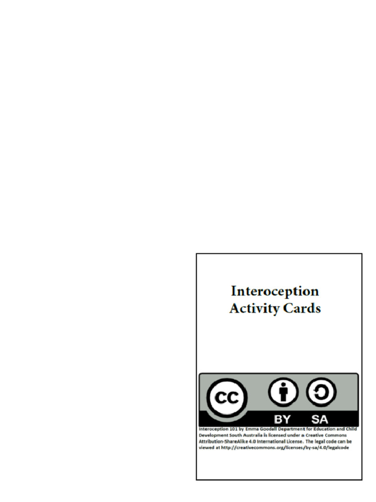 Interoception Activity-Cards | PDF | Pulse | Foot