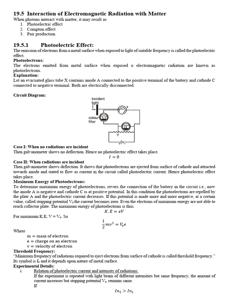 19.5 Photoelectric Effect (1) | PDF | Photoelectric Effect | Photon