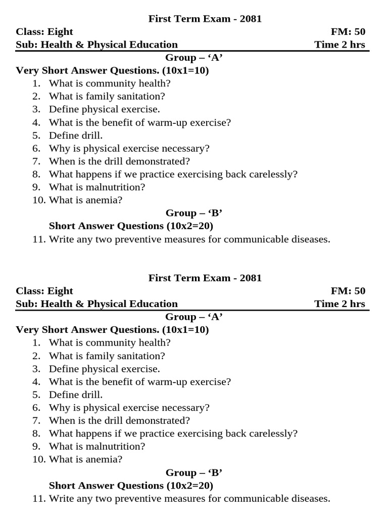Class 8 Health | PDF | Malnutrition | Human Diseases And Disorders