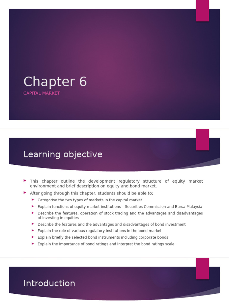 Chapter 6 Capital Market | PDF | Stocks | Securities (Finance)
