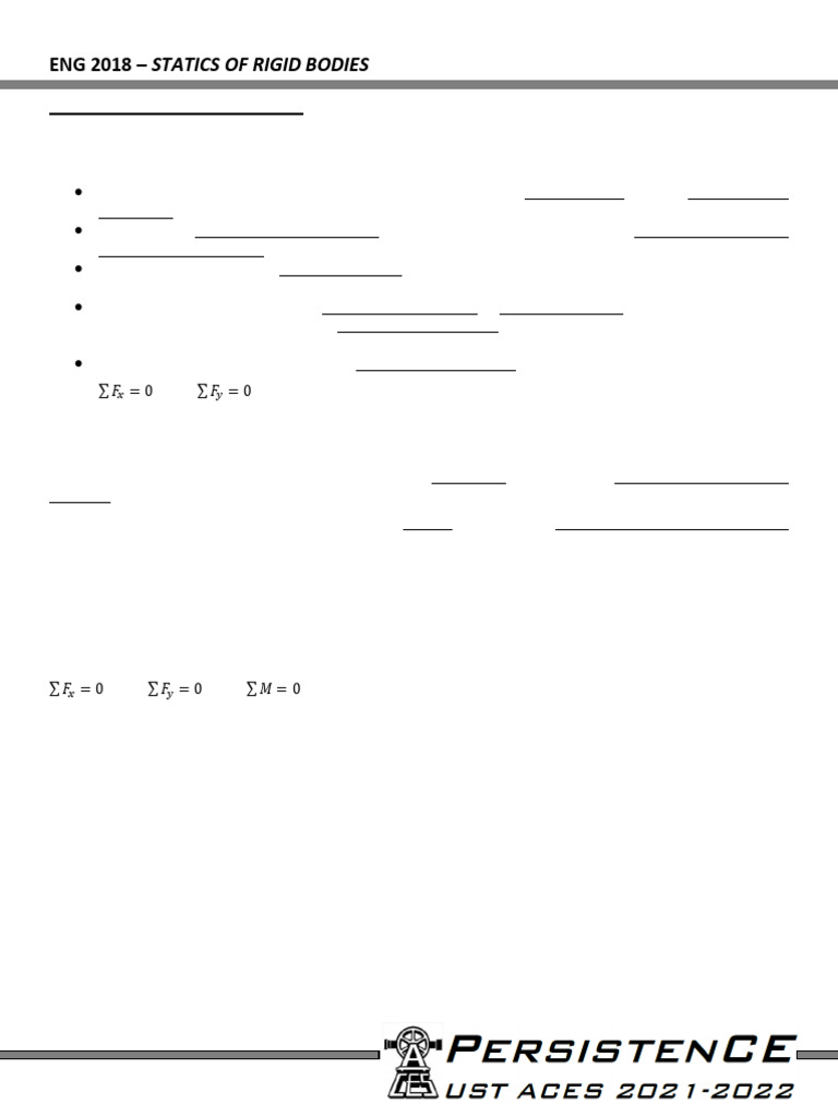 ENG 2018 Statics Finals | PDF | Truss | Friction