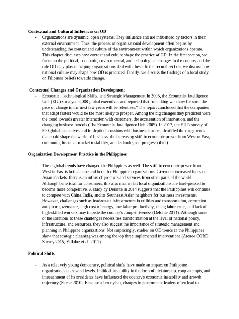 Contextual Influences on Organization Development | PDF | Outsourcing ...
