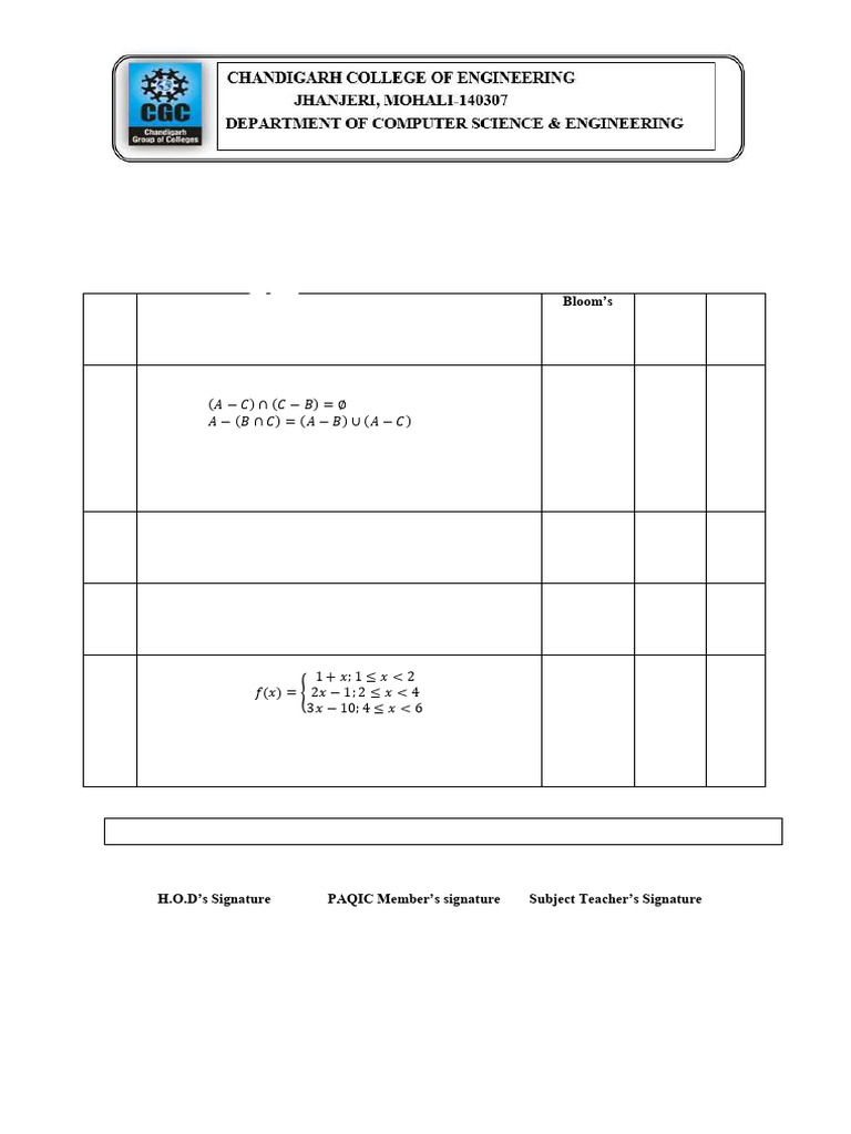 Discrete Mathematics Assignment BTCS401-18 | PDF | Function ...