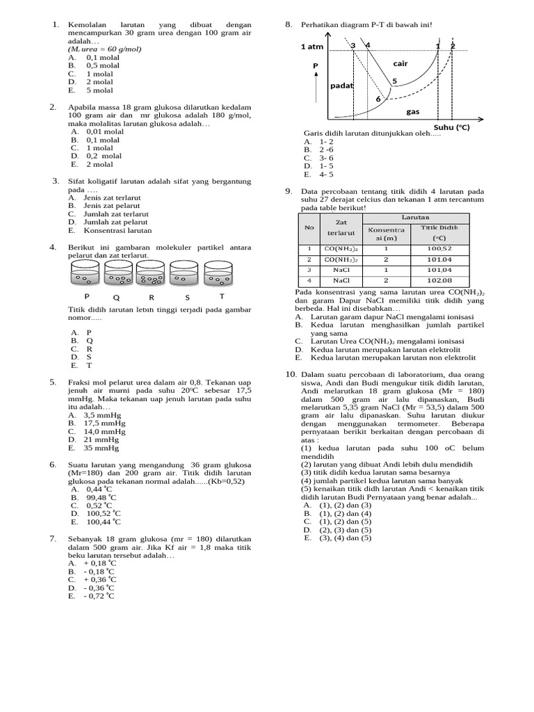 Soal PTS Ganjil Sma MHD 2024 | PDF
