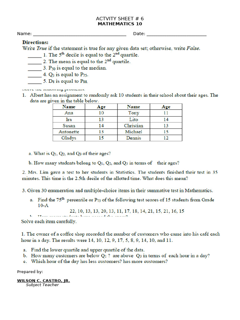 ACTVITY SHEET m10.1 4thq | PDF