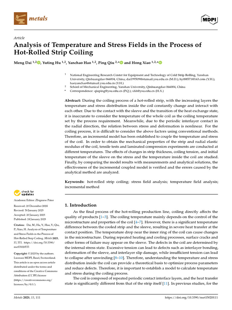 Metals 15 00111 | PDF | Young's Modulus | Elasticity (Physics)