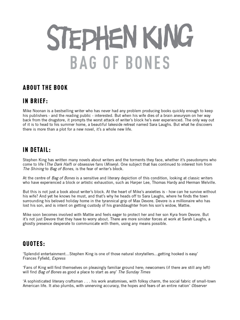 Bag of Bones Guide | PDF | Novels