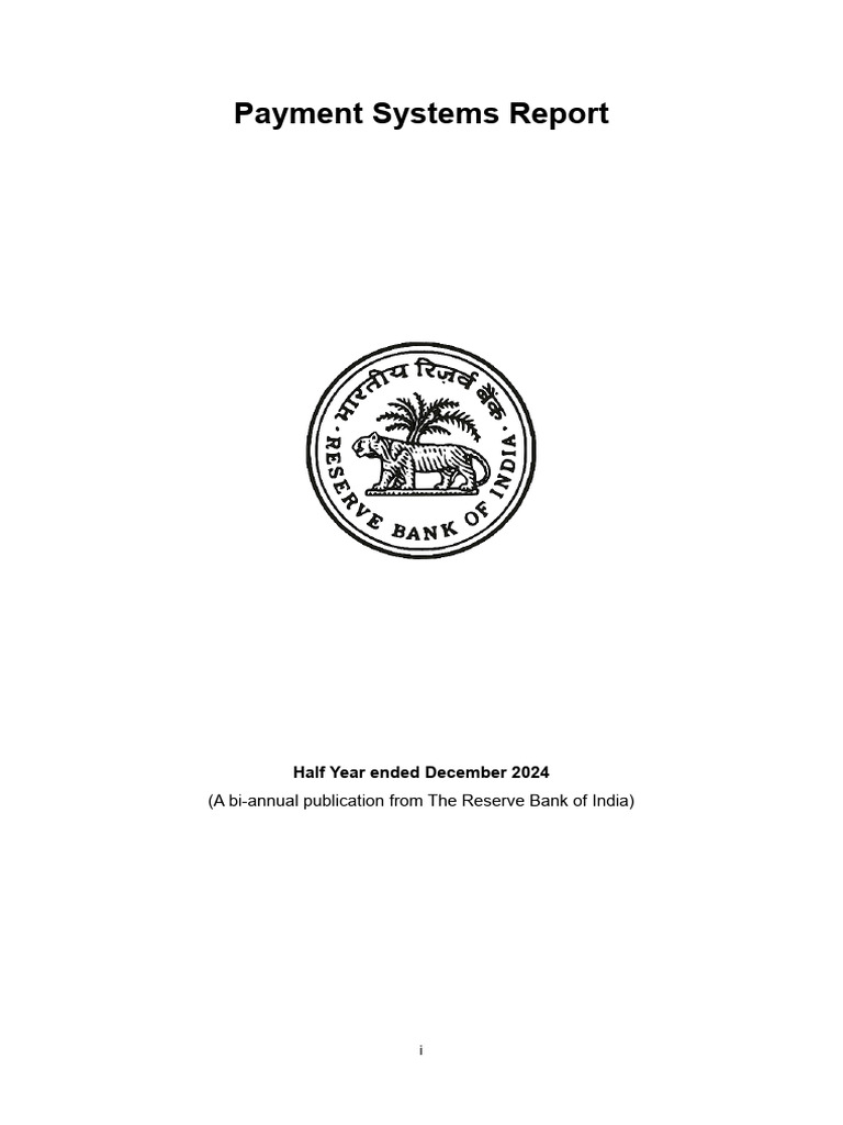 RBI Payment Systems Overview | PDF | Reserve Bank Of India | Credit Card