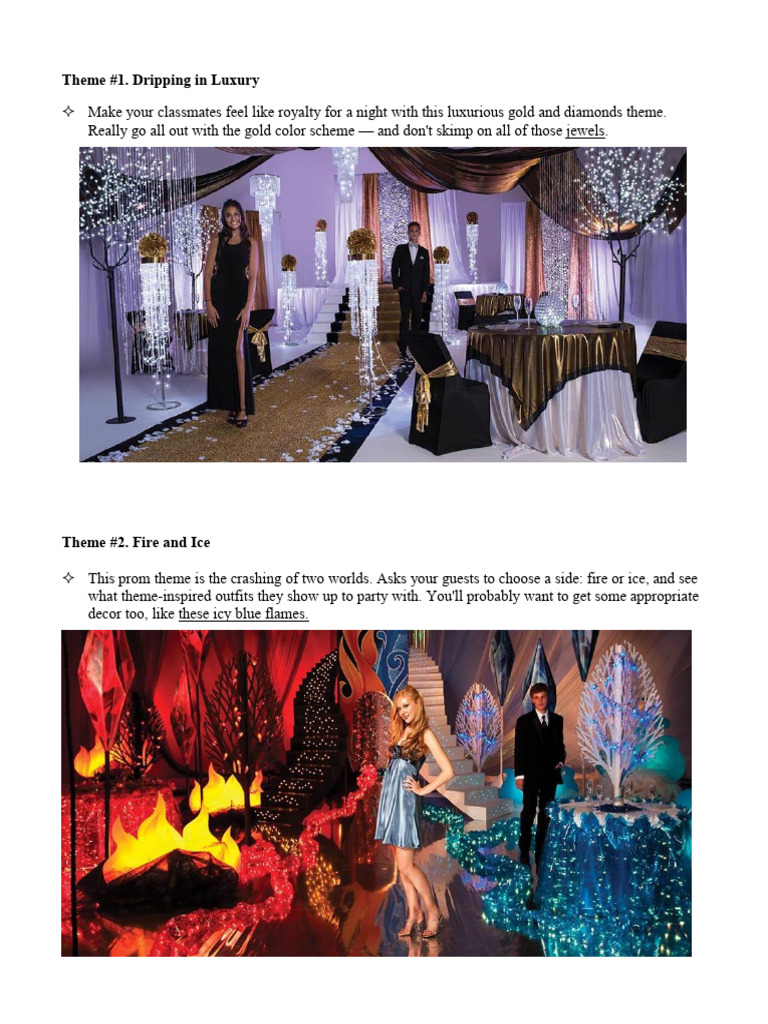 13 Unique Prom Theme Ideas | PDF | Prom