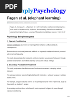Fagen et al. Study on Elephant Training | PDF | Elephant | Reinforcement