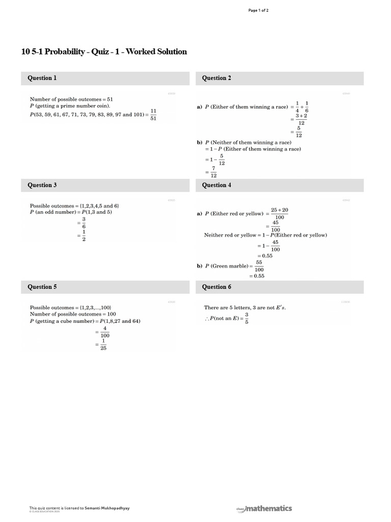 Solution Quiz 112423 | PDF