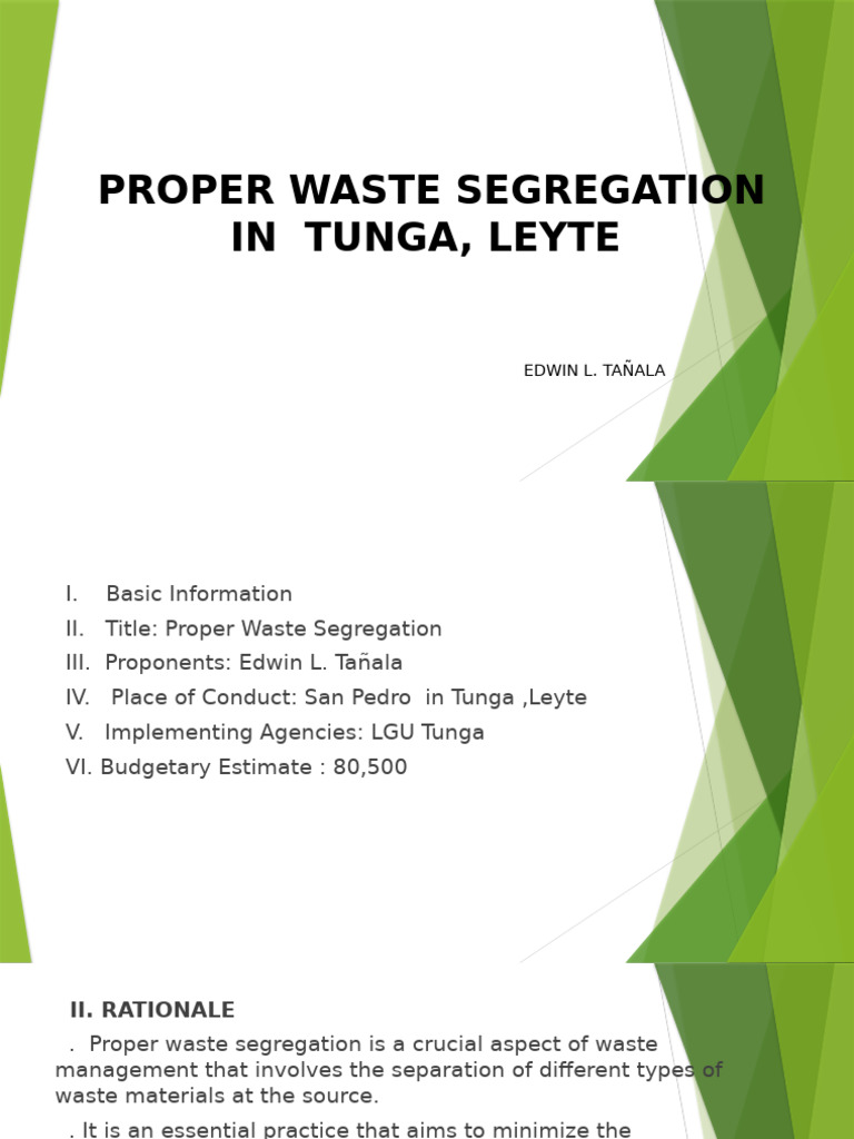 153 PROPER WASTE SEGREGATION | PDF | Waste | Waste Management
