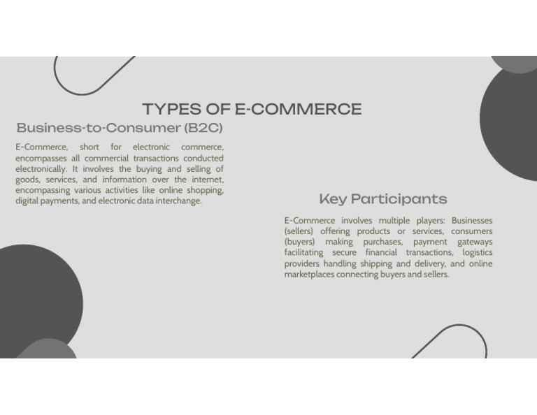 Types of E-Commerce: Business-to-Consumer (B2C) | PDF