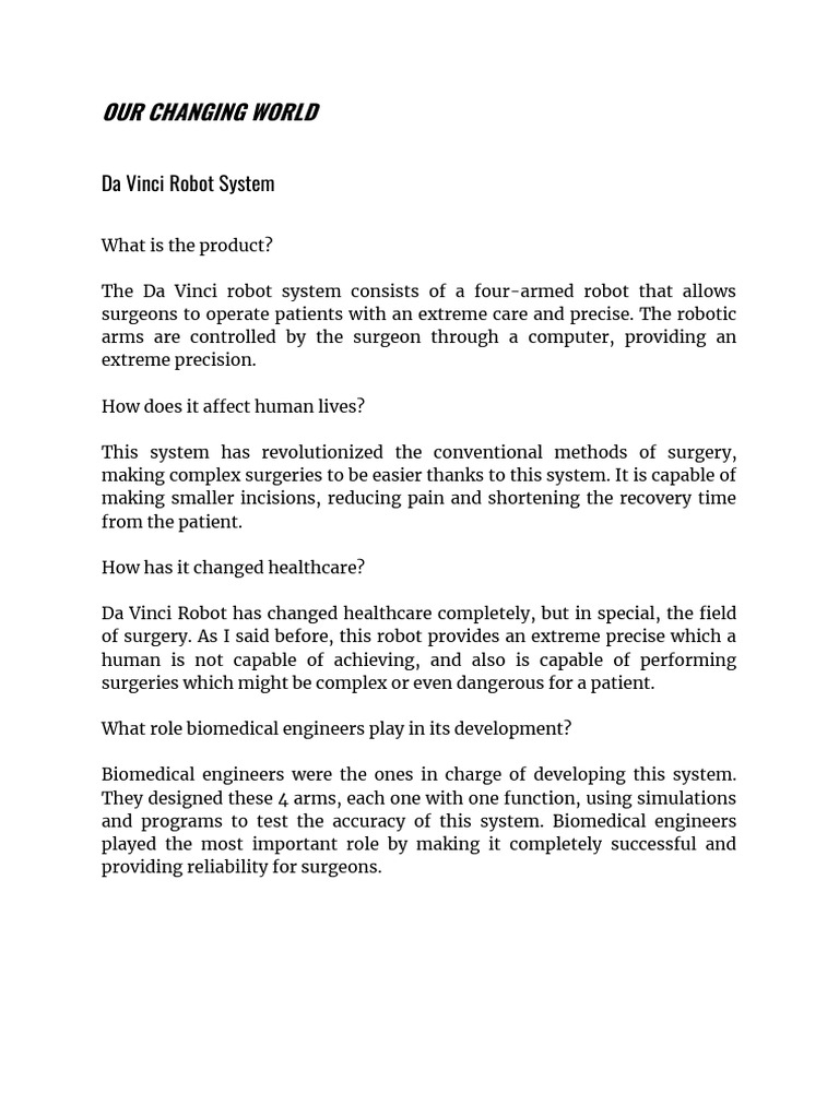 OUR CHANGING WORLD | PDF