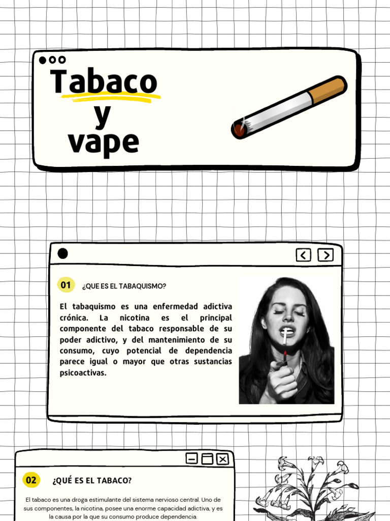 Efectos del tabaco y el vapeo en la salud | PDF | Cigarrillo ...