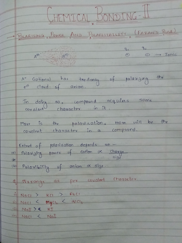 chemical bonding II | PDF