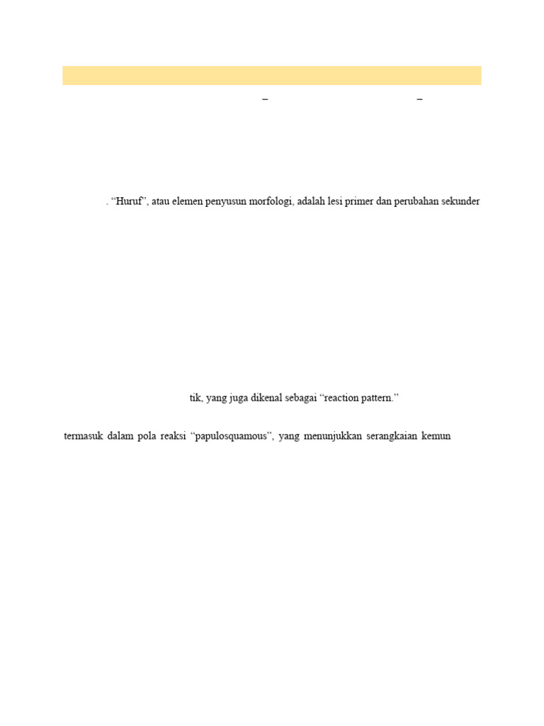 Panduan Morfologi Lesi Kulit | PDF