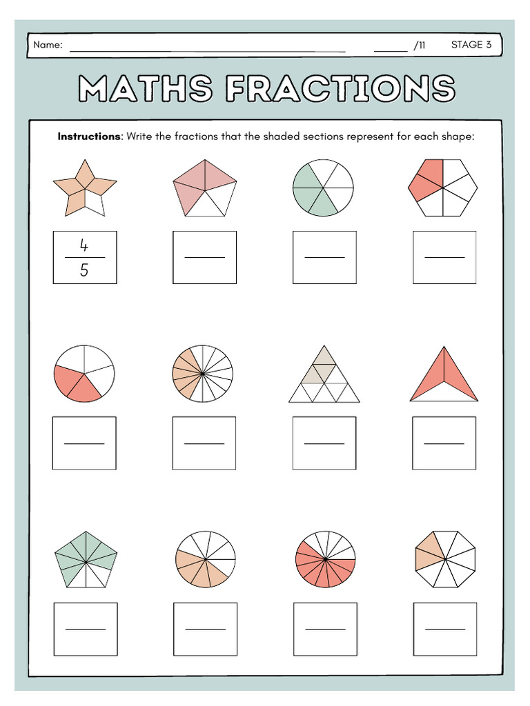 Stage 3 Maths Fractions Counting_20240120_091520_0000 | PDF