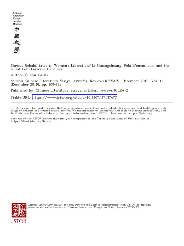 Rehabilitating Shrewish Womanhood | PDF | Chinese Literature | China