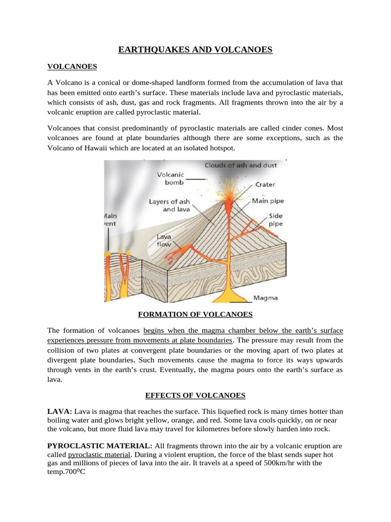 Earthquakes and Volcanoes | PDF | Volcano | Earthquakes
