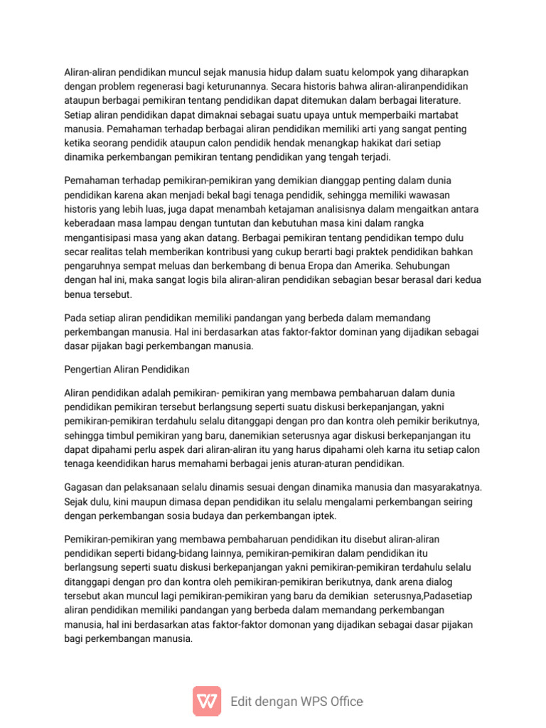 Pengertian Aliran | PDF