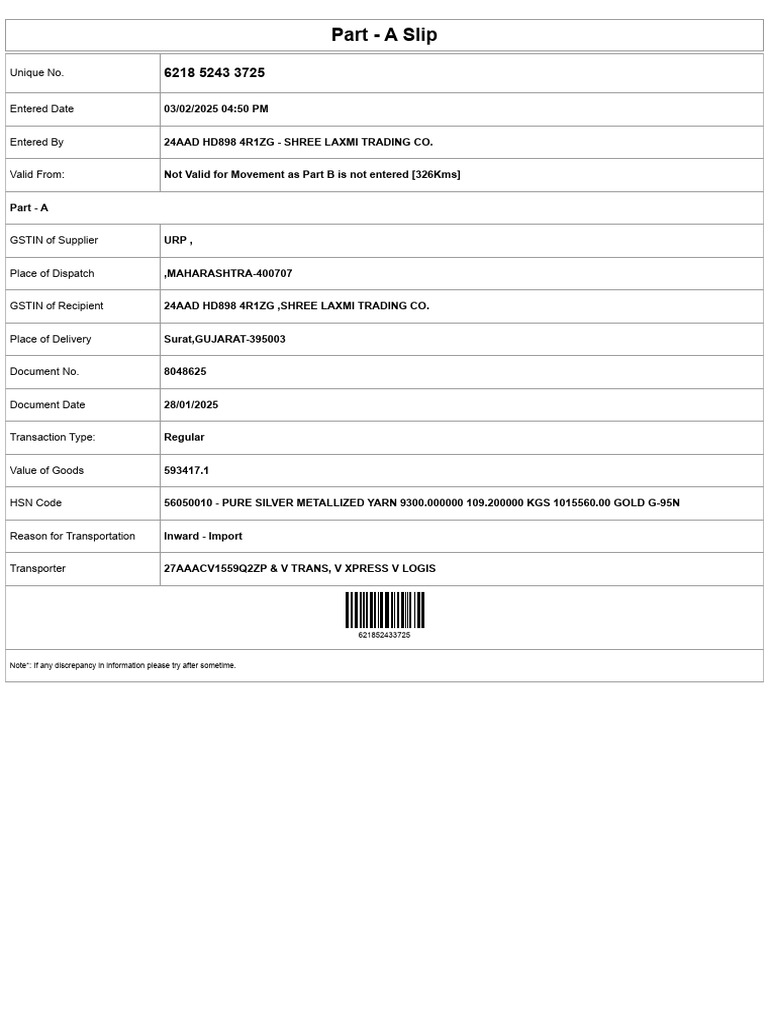 E-Way Bill System 03-02 | PDF