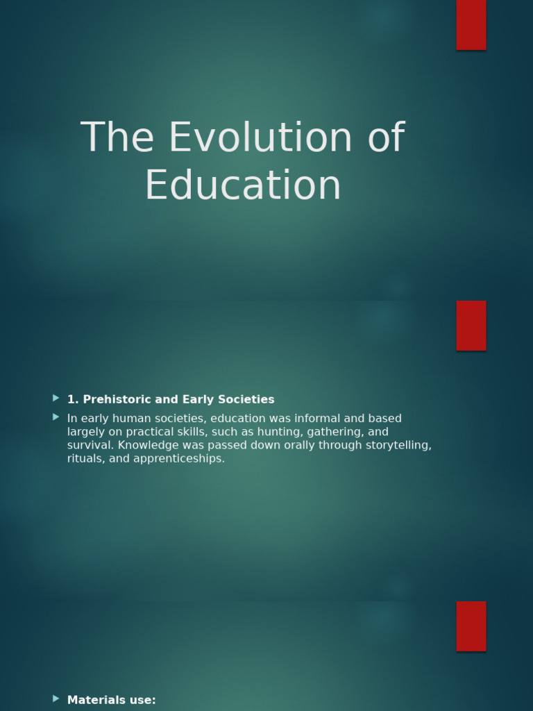 Evolution of Education Through Ages | PDF | Educational Technology