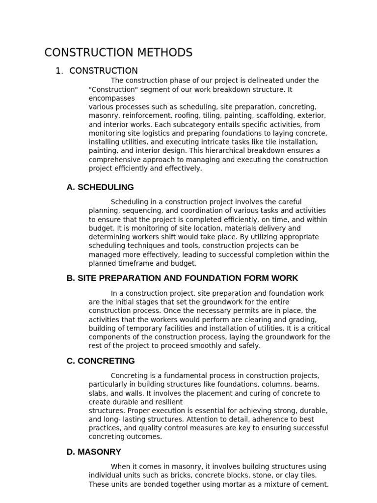 Comprehensive Construction Methods Guide | PDF | Concrete | Tile