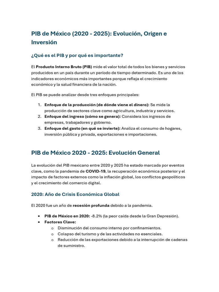 Documento 6 (1) | PDF | Producto Interno Bruto | México