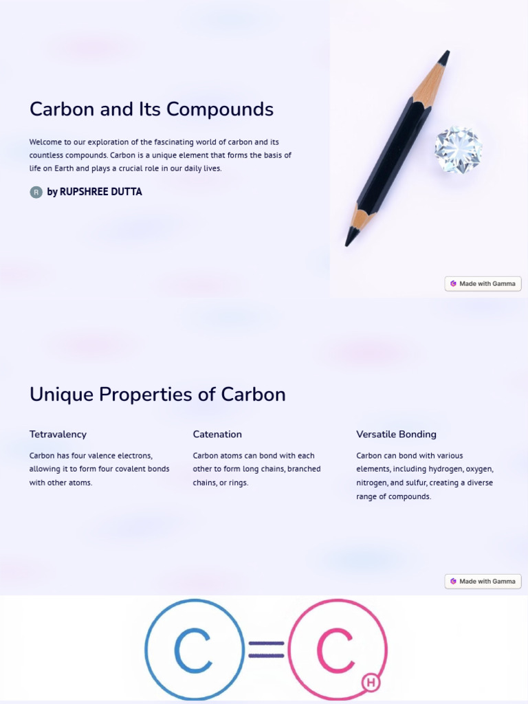 Carbon and Its Compounds 2 | PDF | Carbon | Organic Compounds