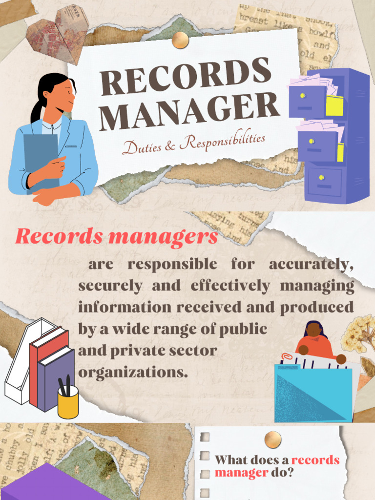 Records Manager Duties and Responsibilities | PDF