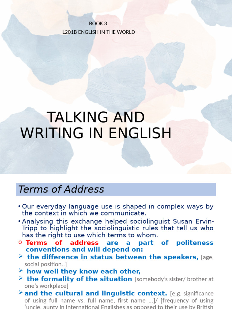 Chapter 11 - L201B - Talking and Writing in English | PDF ...