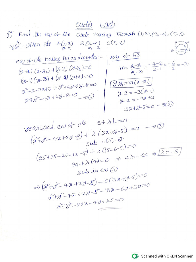 Ipe Math 2B Circles & Integration | PDF