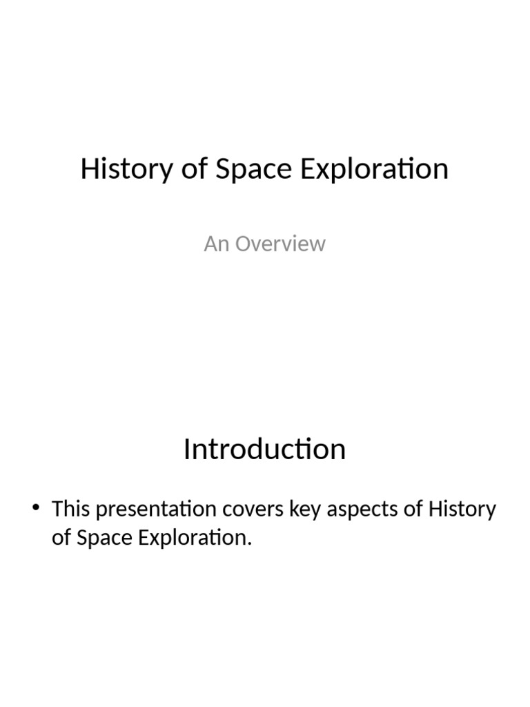 History of Space Exploration Overview | PDF