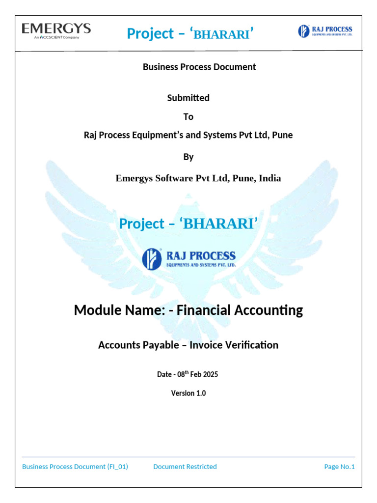 Invoice Verification Process for SAP | PDF | Accounts Payable | Debits And Credits