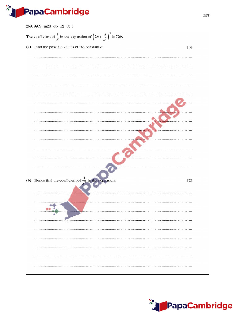 Maths 9709 Paper 1 - Series | PDF