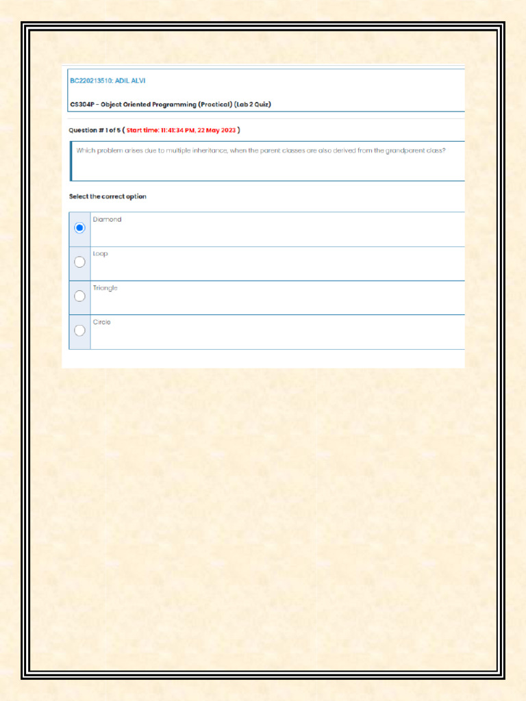 Cs304p All Quizzes 2023 Solved by Prince Alvi | PDF