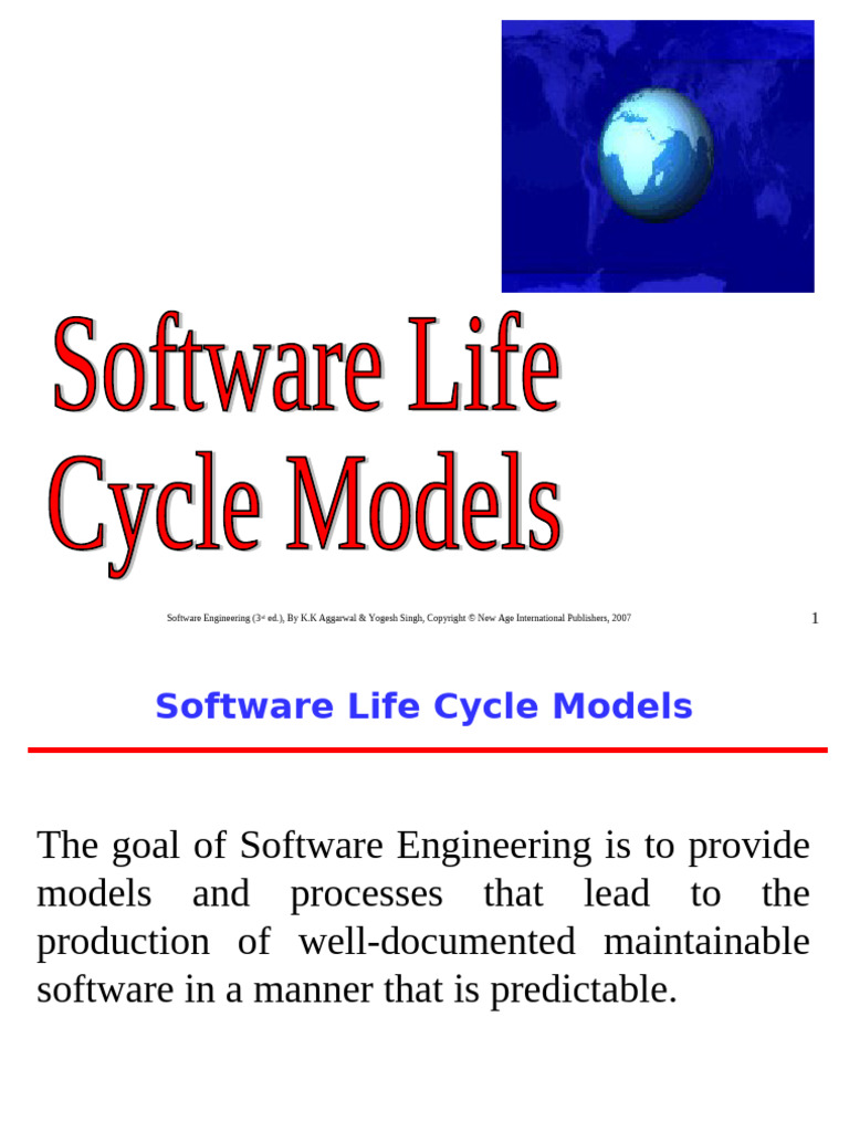 Software Engineering Life Cycle Models | PDF | Software Development ...